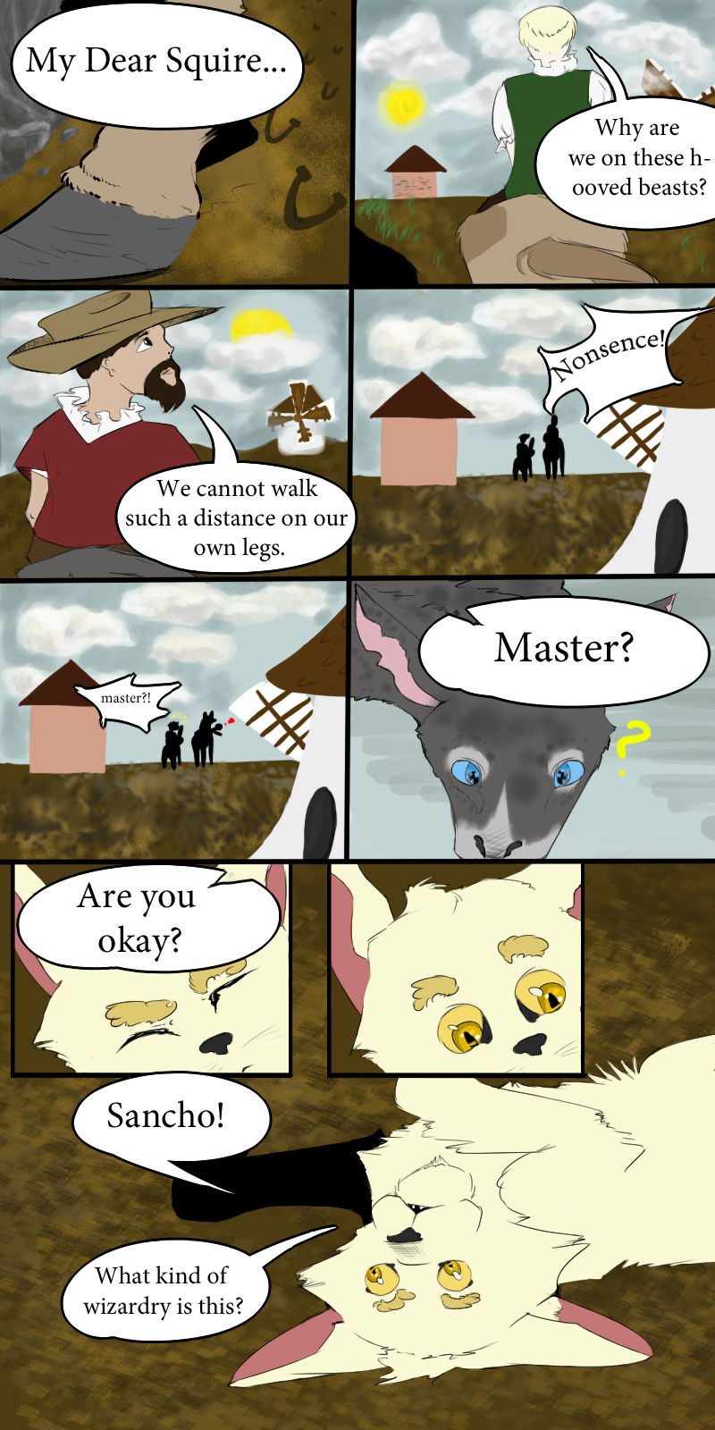 Don Quixote Comic Project Page 1 by AstralBunny on DeviantArt
