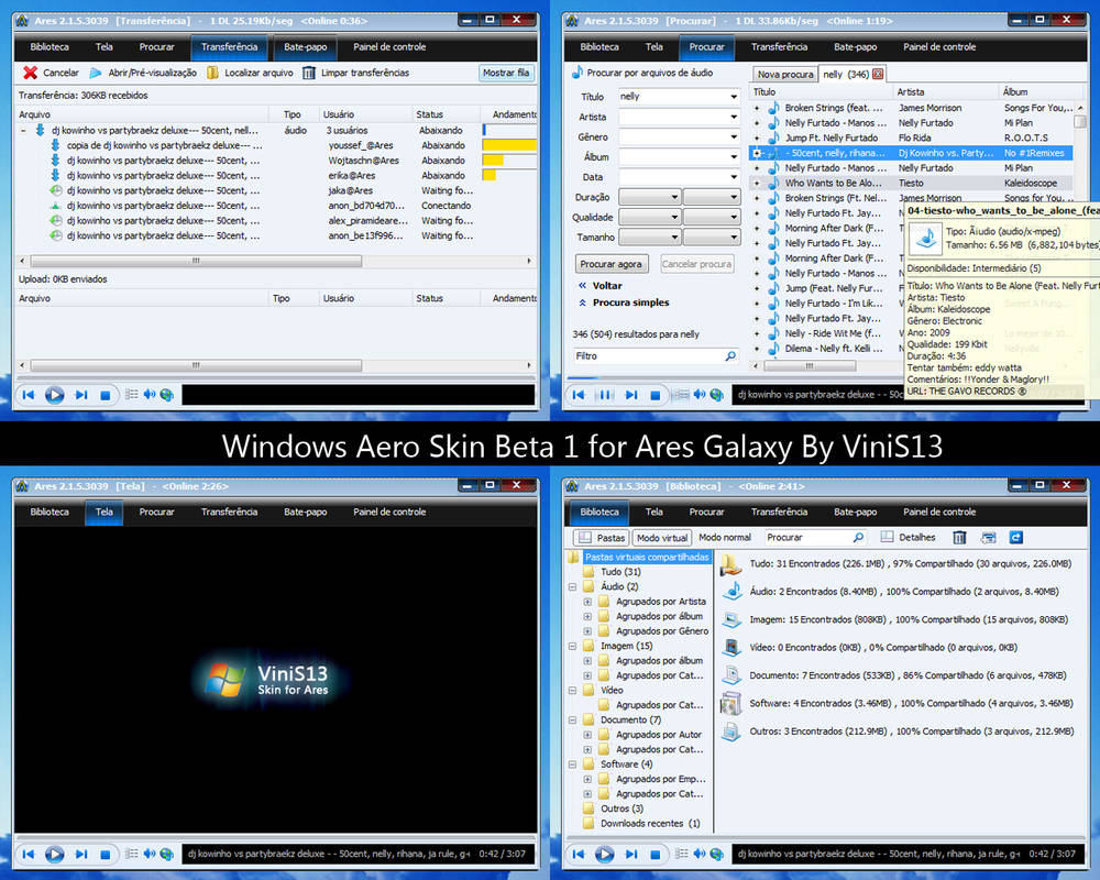 Windows Aero for Ares Galaxy by Vinis13 on DeviantArt