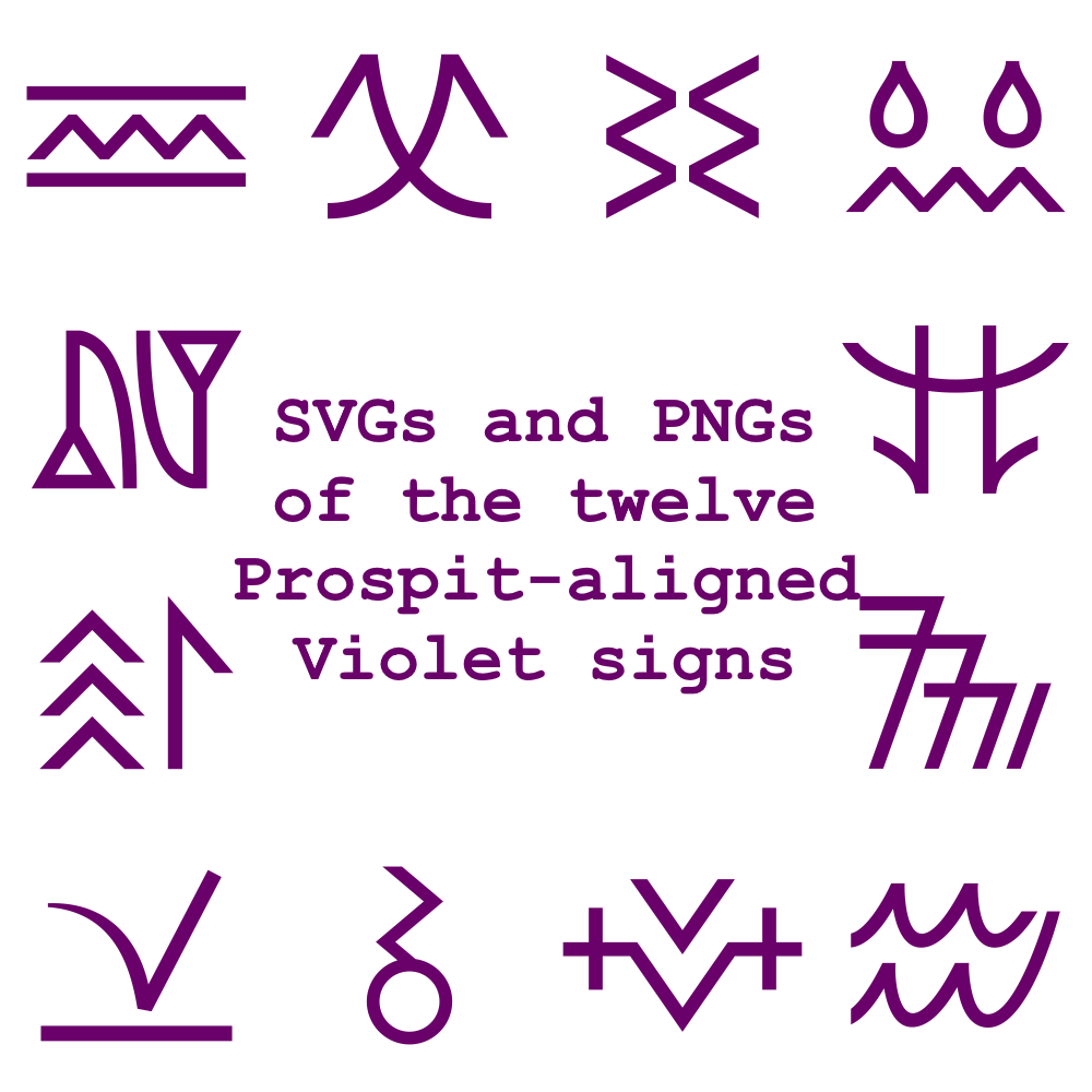 Extended Zodiac Vectors - Prospitian Violet signs by Ylimegirl on ...