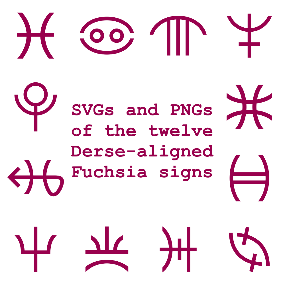 Extended Zodiac Vectors - Dersite Fuchsia signs by Ylimegirl on DeviantArt