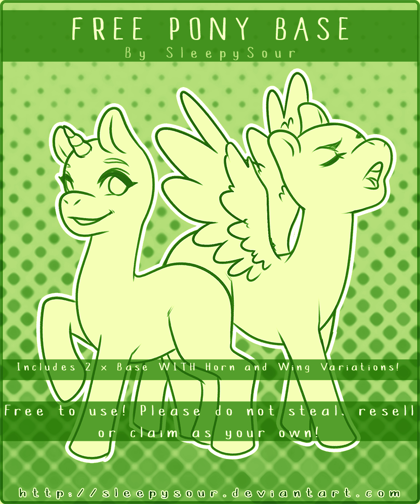 Pony Base #1 [F2U] by SleepySour on DeviantArt