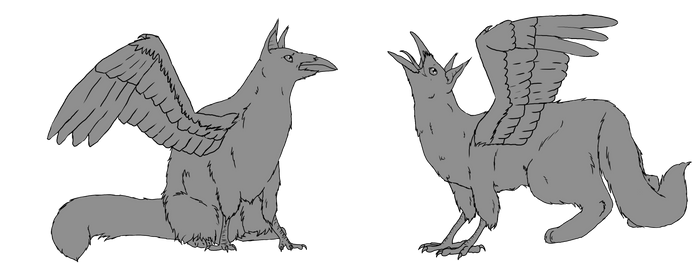Griffin Lineart Template by sugarpoultry on DeviantArt