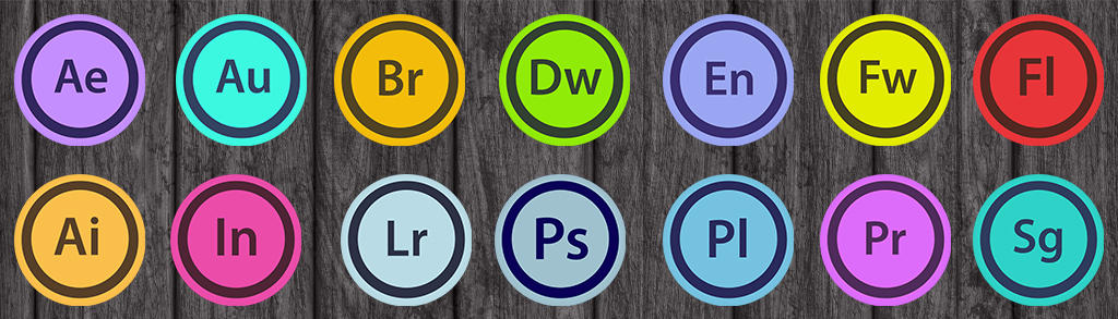 Adobe CS Icons rounded by ChMaletzkyPhoto on DeviantArt
