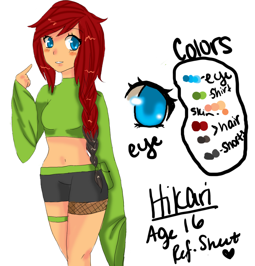 Hikari:Ref Sheet by XxLittleMissLivyxX on DeviantArt