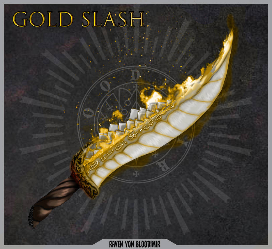 Golden slash gif by RavenVonBloodimir on DeviantArt