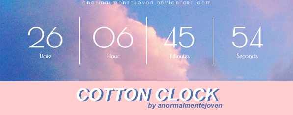 cotton clock [skin xwidget] by anormalmentejoven on DeviantArt
