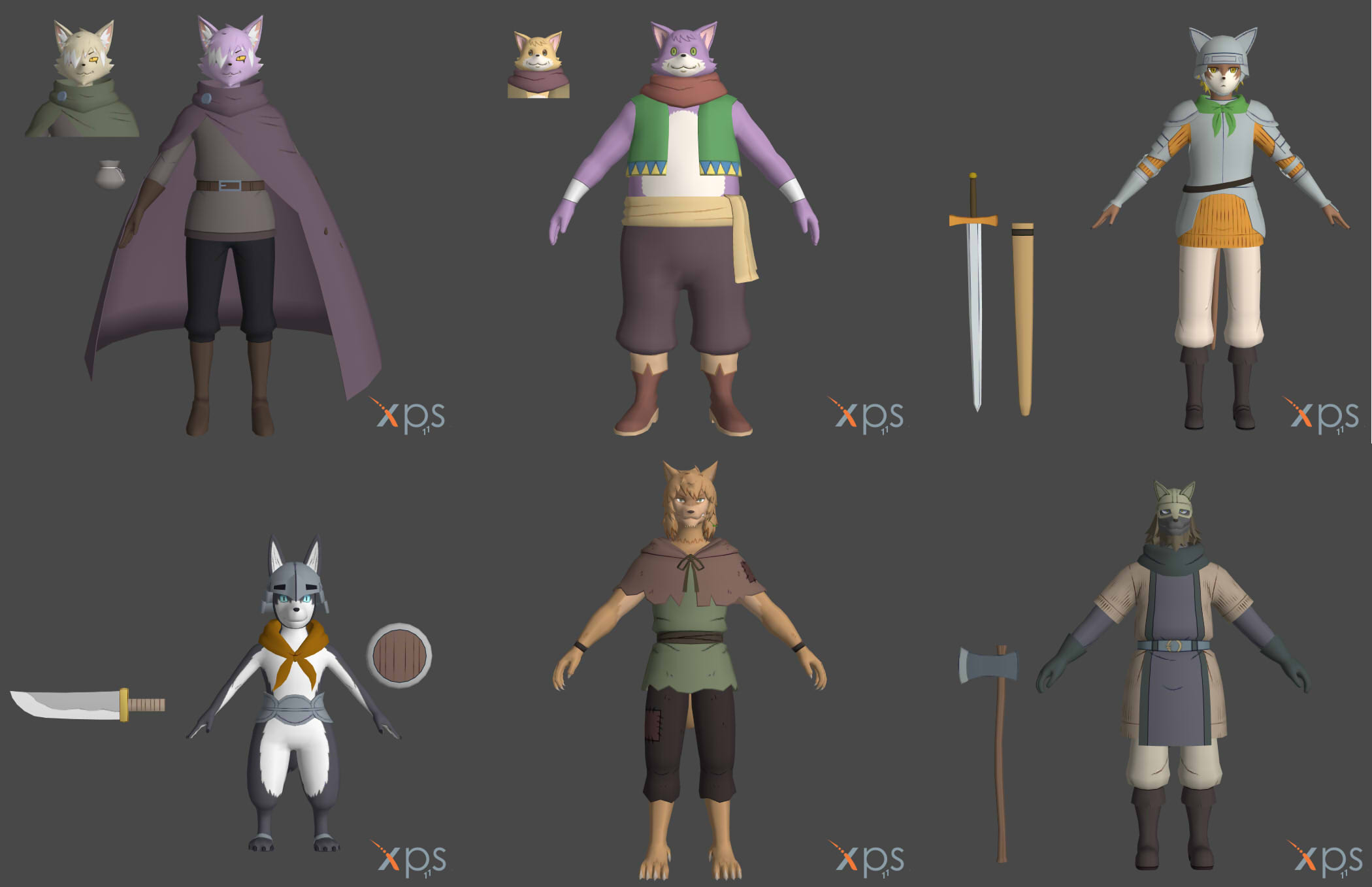 ReZero Infinity Cats and Dogs NPC pack for XNALara by UchihaDEMS on ...