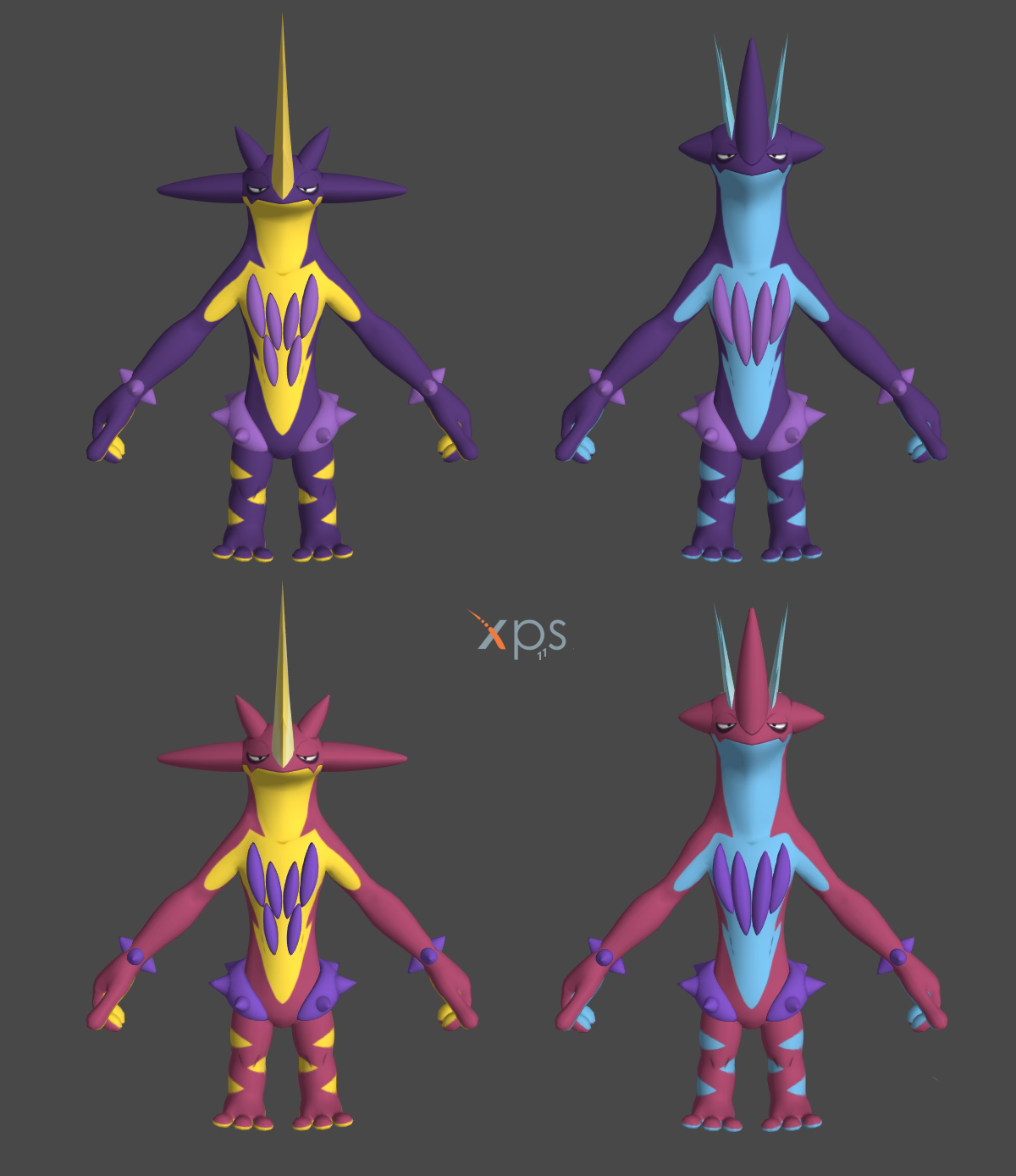 Pokemon Toxtricity for XNALara by UchihaDEMS on DeviantArt
