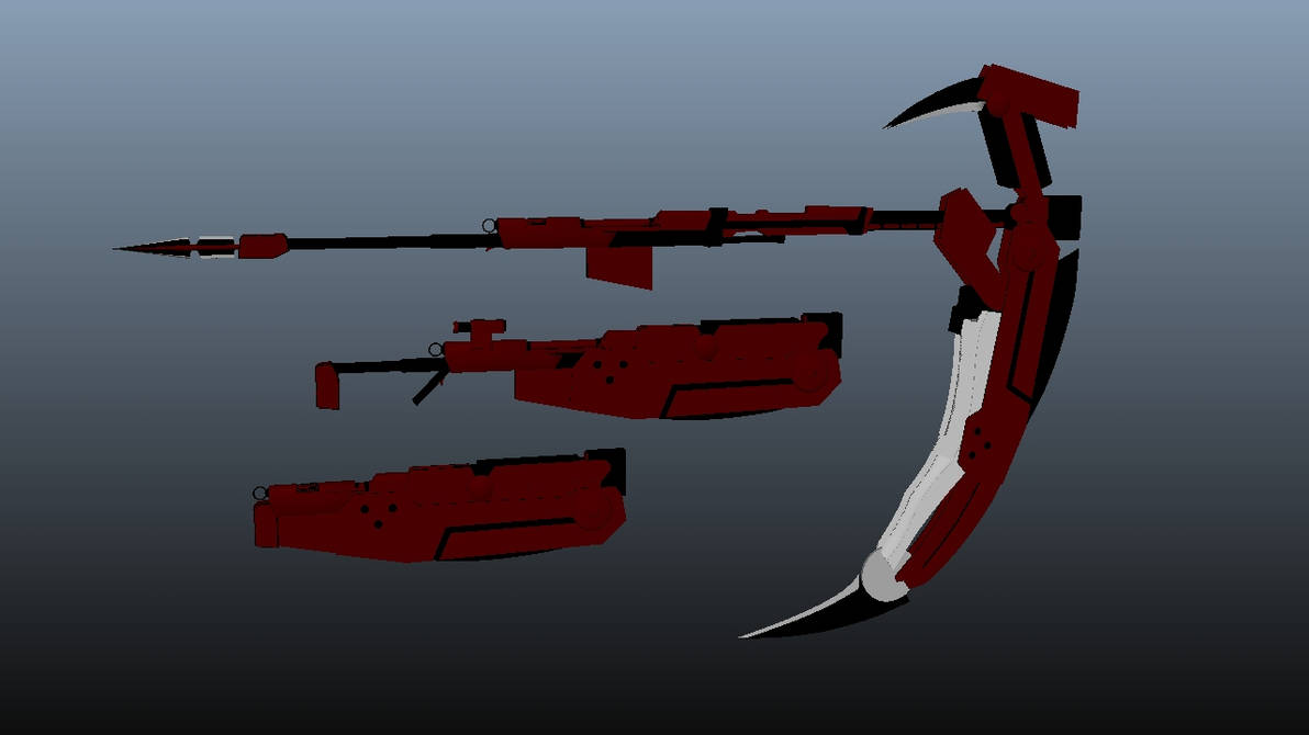 RWBY Crescent Rose Scythe Rigg by LegendDragon on DeviantArt
