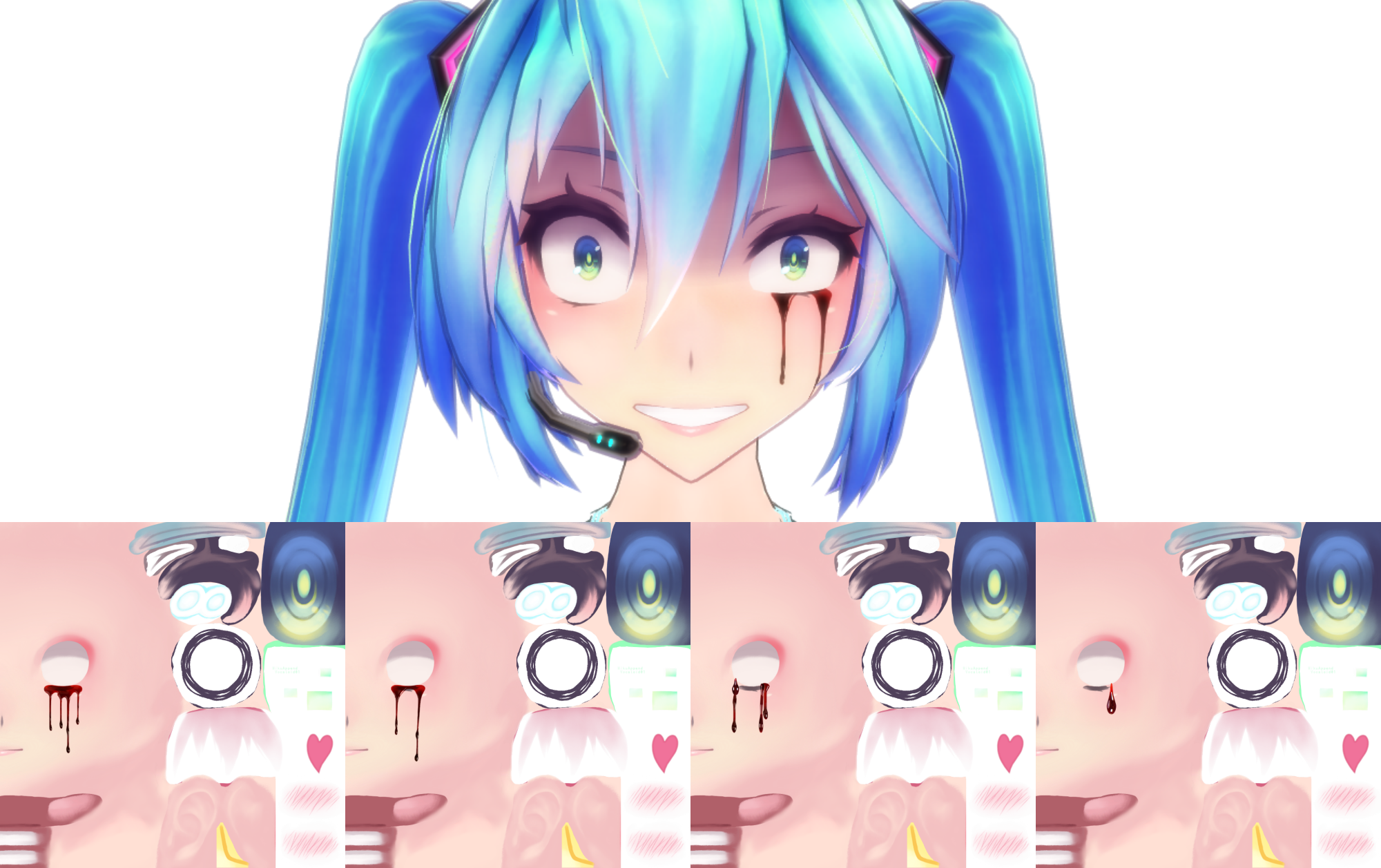 4+ TDA Blood Face Texture2 by UtauRueCross on DeviantArt