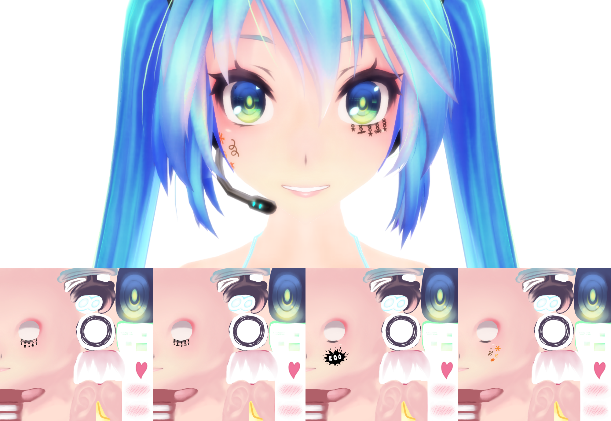 4+ TDA Halloween Face Texture by UtauRueCross on DeviantArt