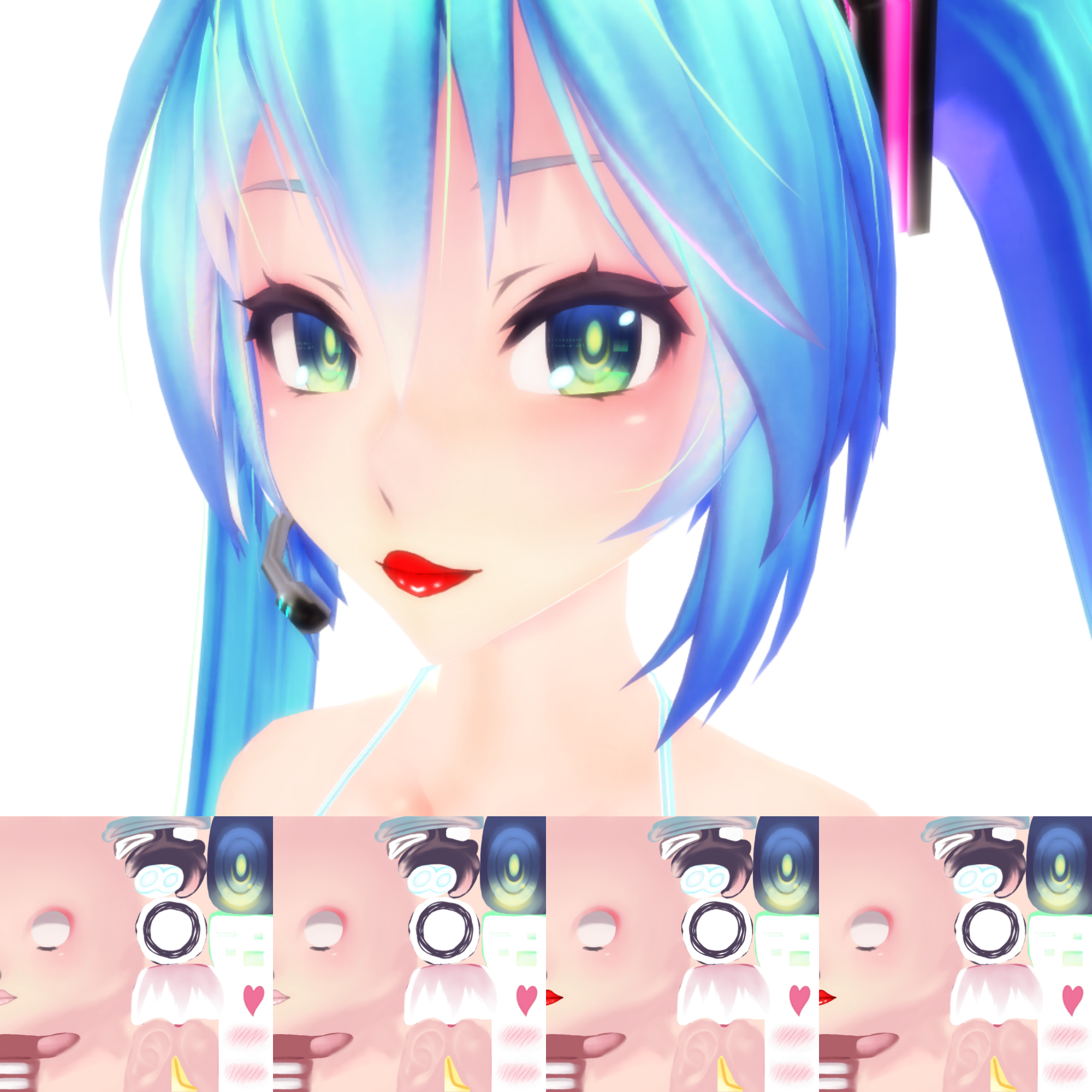 4+ TDA Cartoonish Lips Face Texture by UtauRueCross on DeviantArt