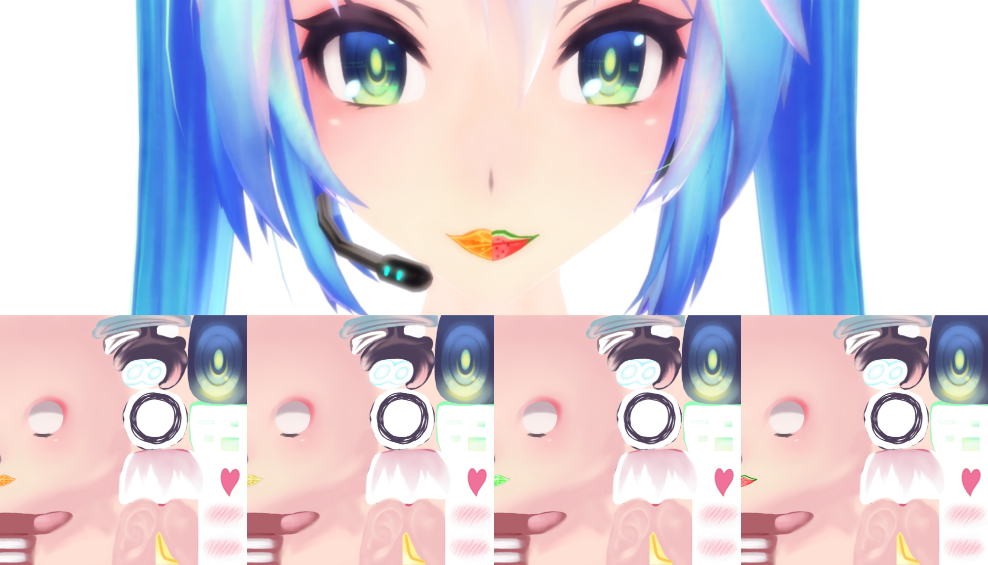 4+ TDA Juicy Lips Face Texture by UtauRueCross on DeviantArt