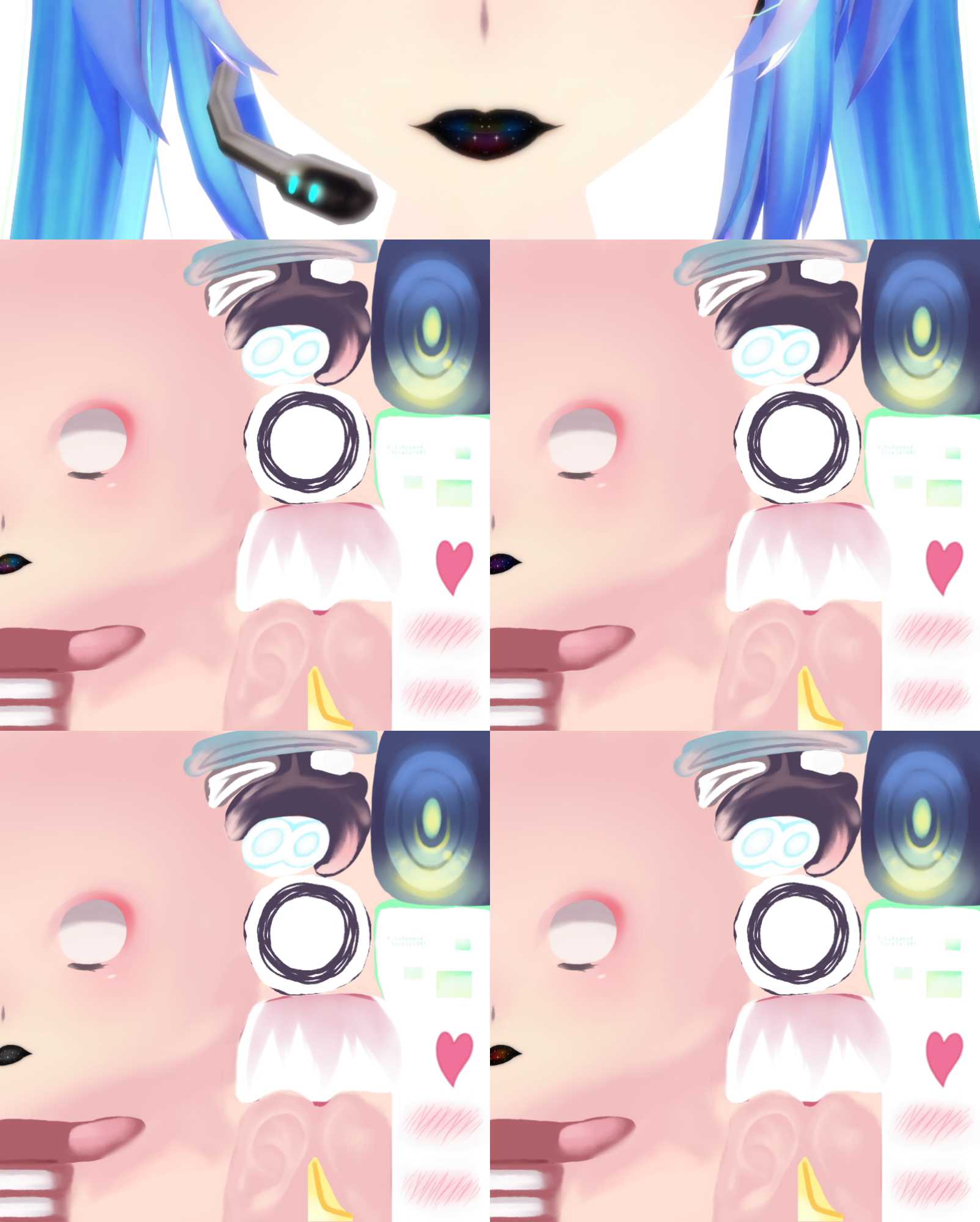 4+ TDA Galaxy Lips Face Texture by UtauRueCross on DeviantArt