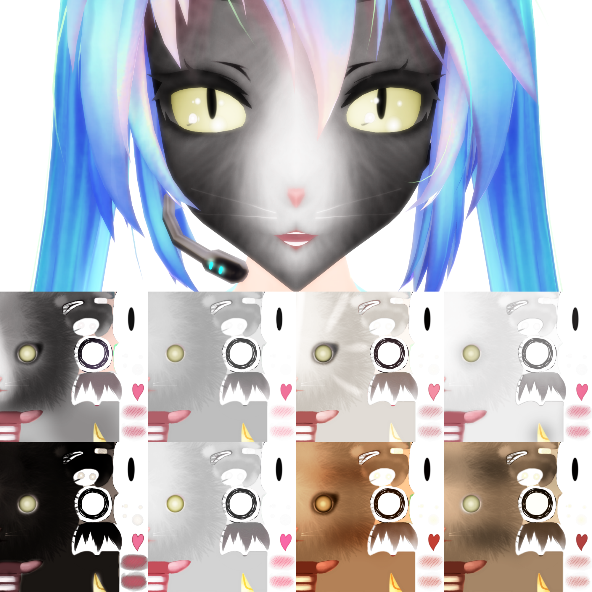 8+ TDA Realistic Cat Face Texture by UtauRueCross on DeviantArt