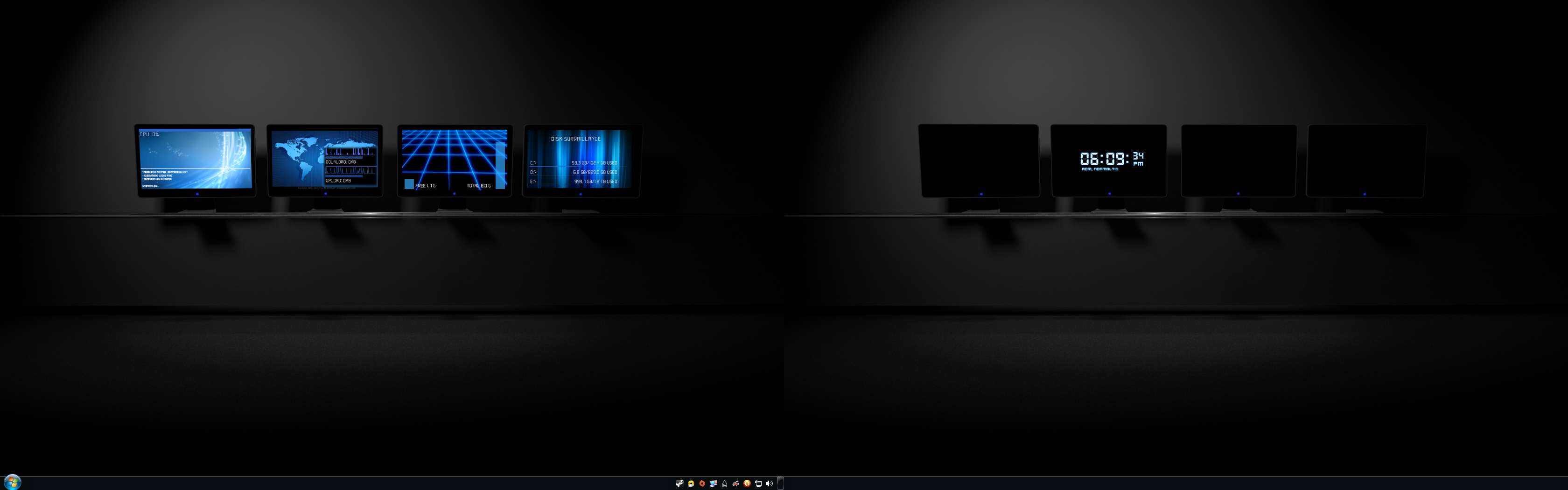 The Blue Desktop - Rainmeter Skin by AndyLight on DeviantArt