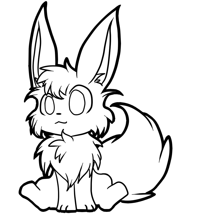 Free Eevee lineart by Scruffyeevee on DeviantArt