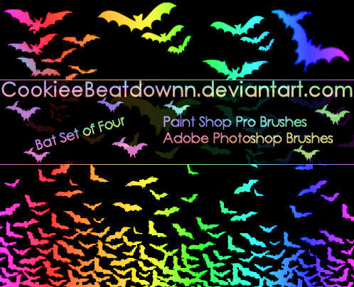 Bat Brushes - Set of 4 by CookieeBeatdownn on DeviantArt
