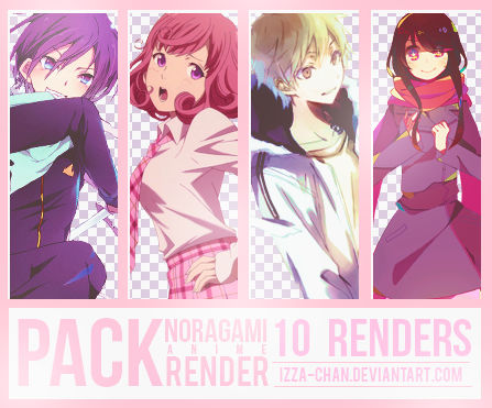 || PACK || 10 Renders Anime: Noragami|| by Izza-chan on DeviantArt