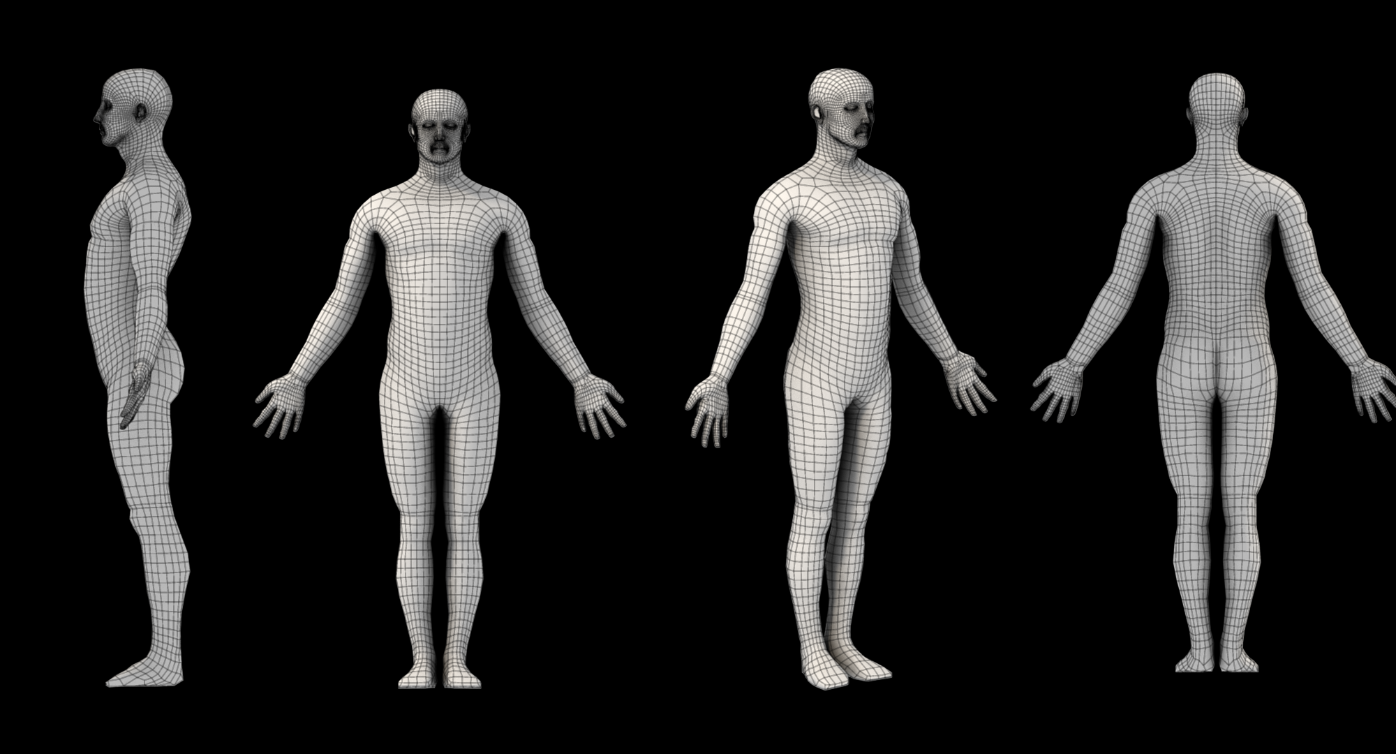 Male Wireframes by ljlking on DeviantArt