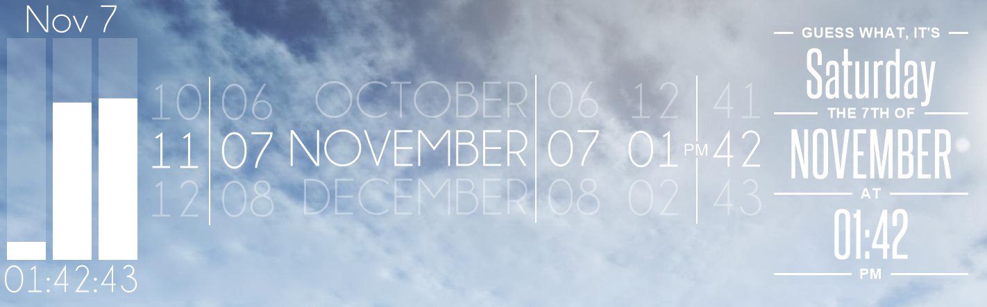 The Patrick Muff Clock Collection for Rainmeter by mrcoaster on DeviantArt