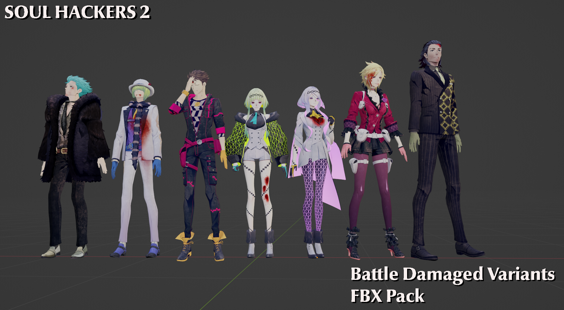 Soul Hackers 2 - Battle Damaged FBX Pack by TLGR2014 on DeviantArt