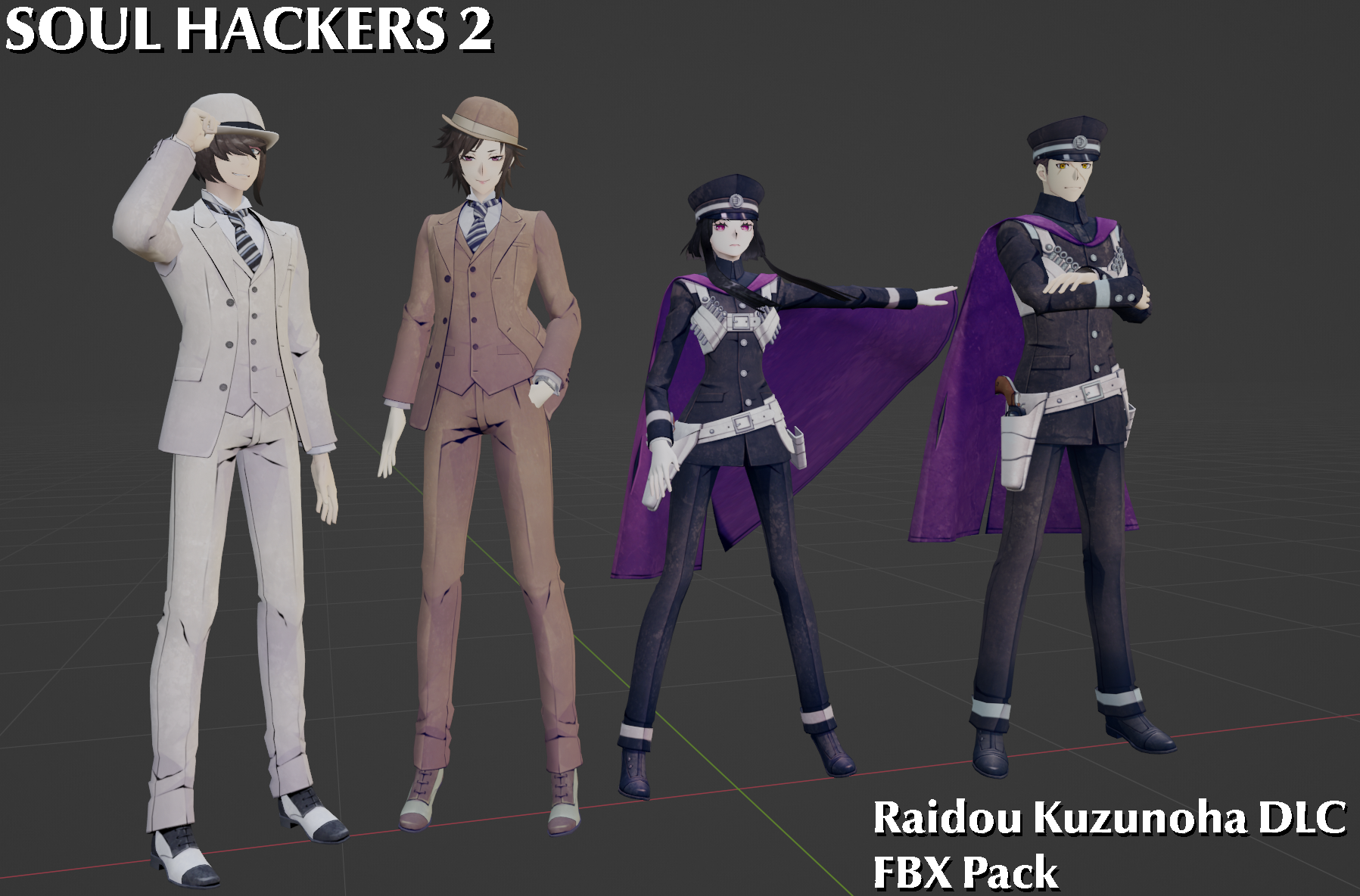 Soul Hackers 2 - Raidou Kuzunoha DLC FBX Pack by TLGR2014 on DeviantArt