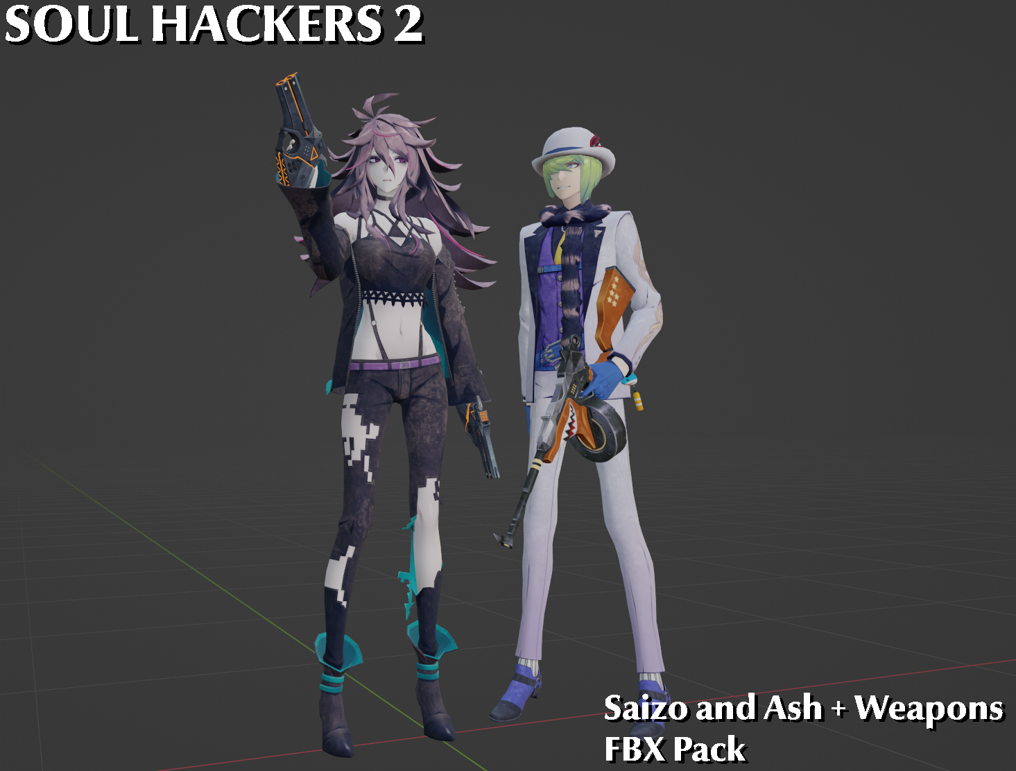 Soul Hackers 2 - Saizo and Ash FBX Pack (2024) by TLGR2014 on DeviantArt