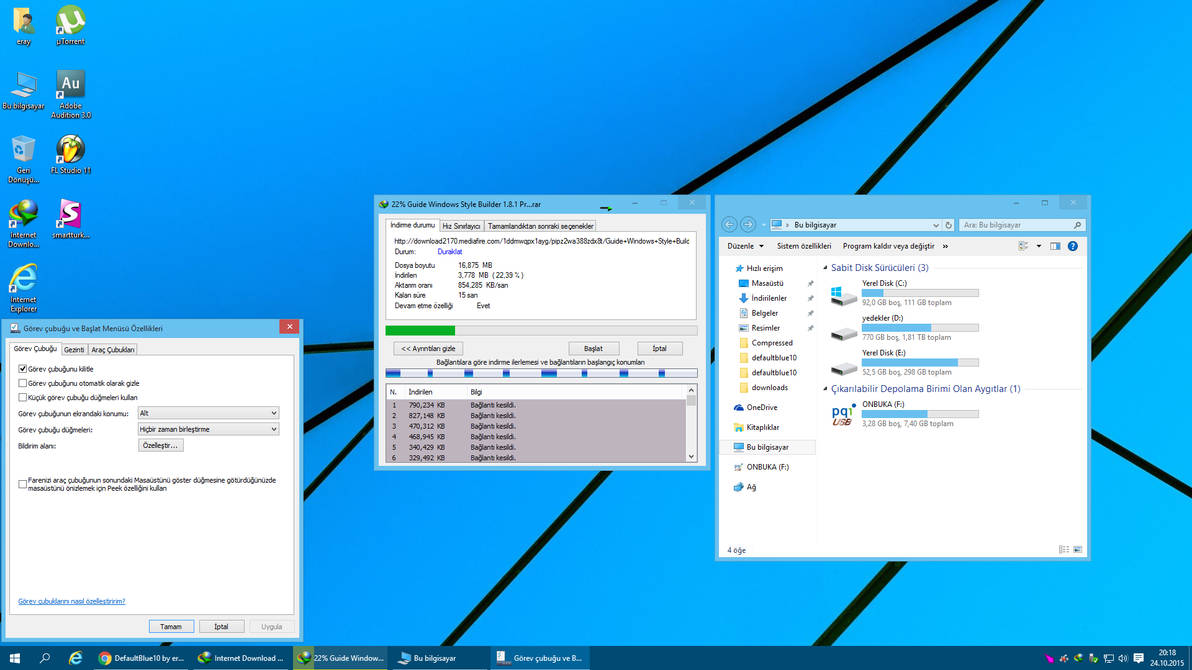 DefaultBlue10 - v1.1 fixed by erayturkish on DeviantArt
