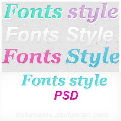 Fonts style PSD by itskaname on DeviantArt