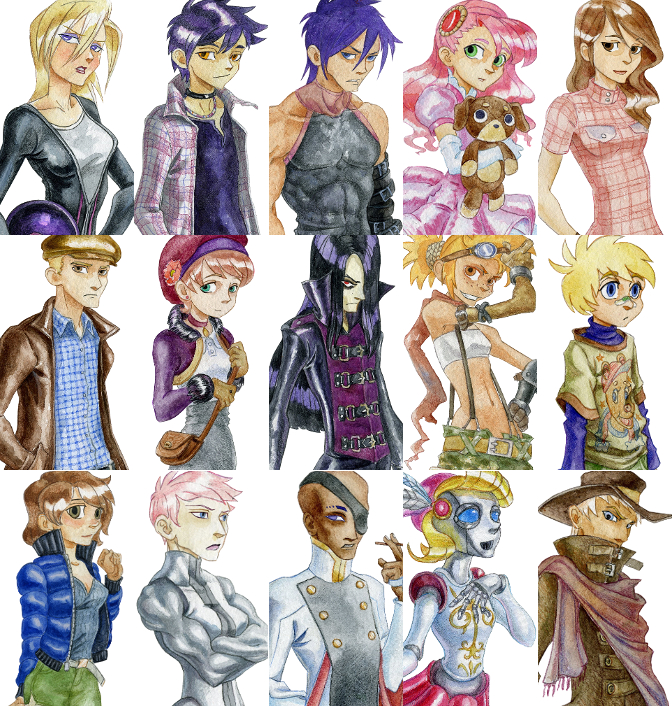 Watercolor characters art by SolarSystemInc on DeviantArt