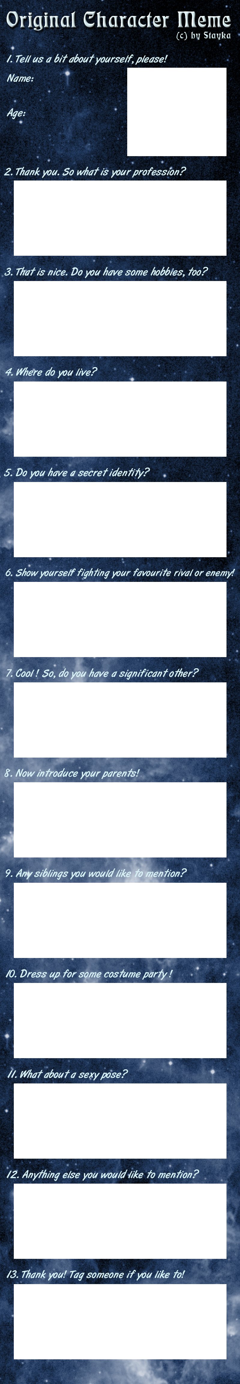 Original Character Meme by stayka on DeviantArt