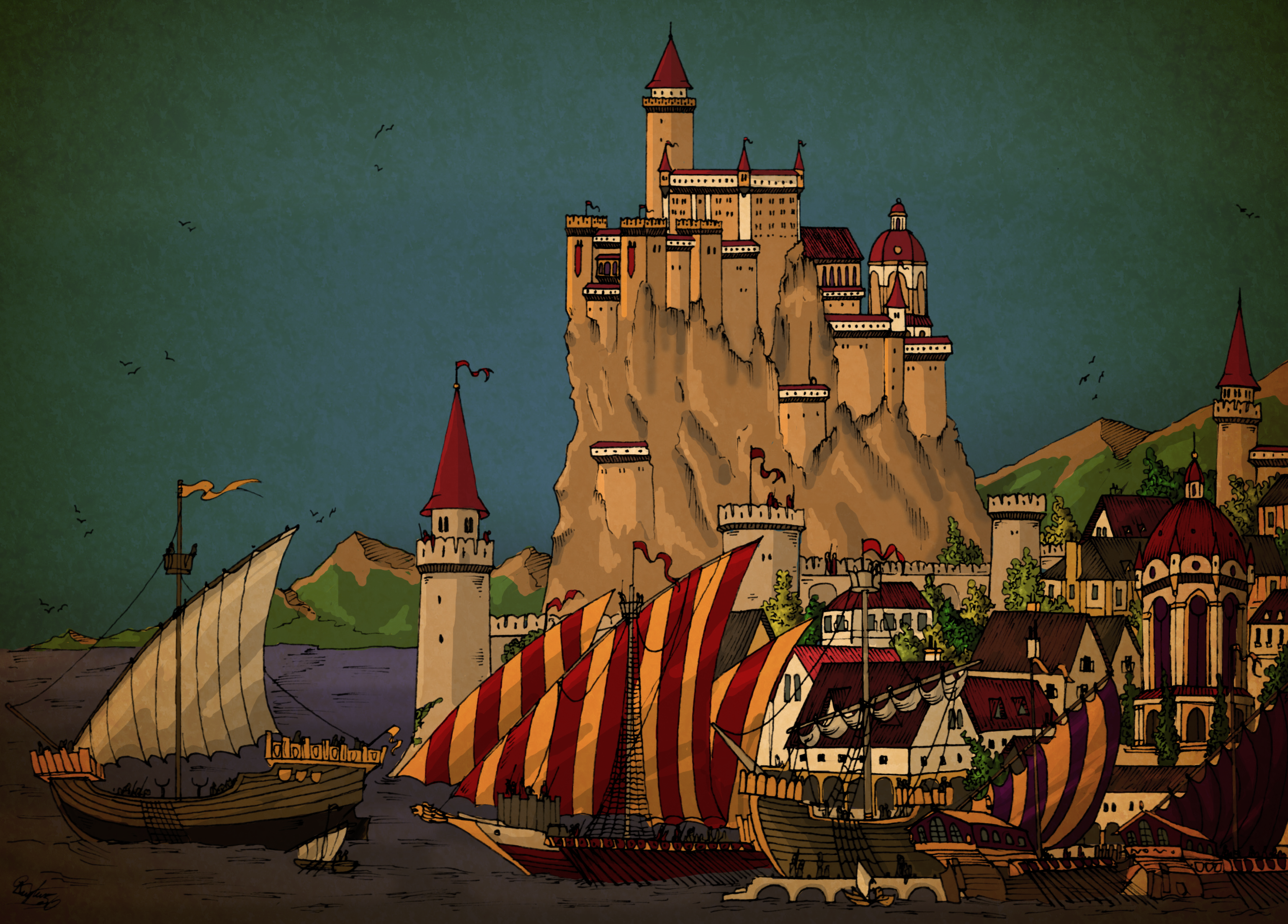 Lannisport and Casterly Rock by Reaprycon on DeviantArt