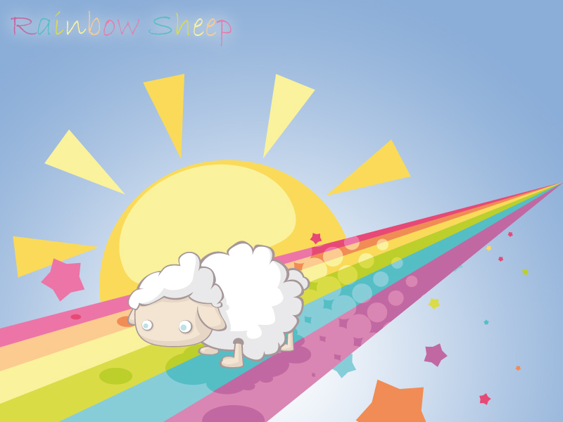 How sheep turn into rainbow by MixedMilkChOcOlate on DeviantArt