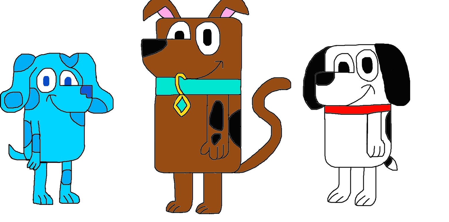 Blue, Scooby-Doo And Snoopy In Bluey Style by FurryJori on DeviantArt