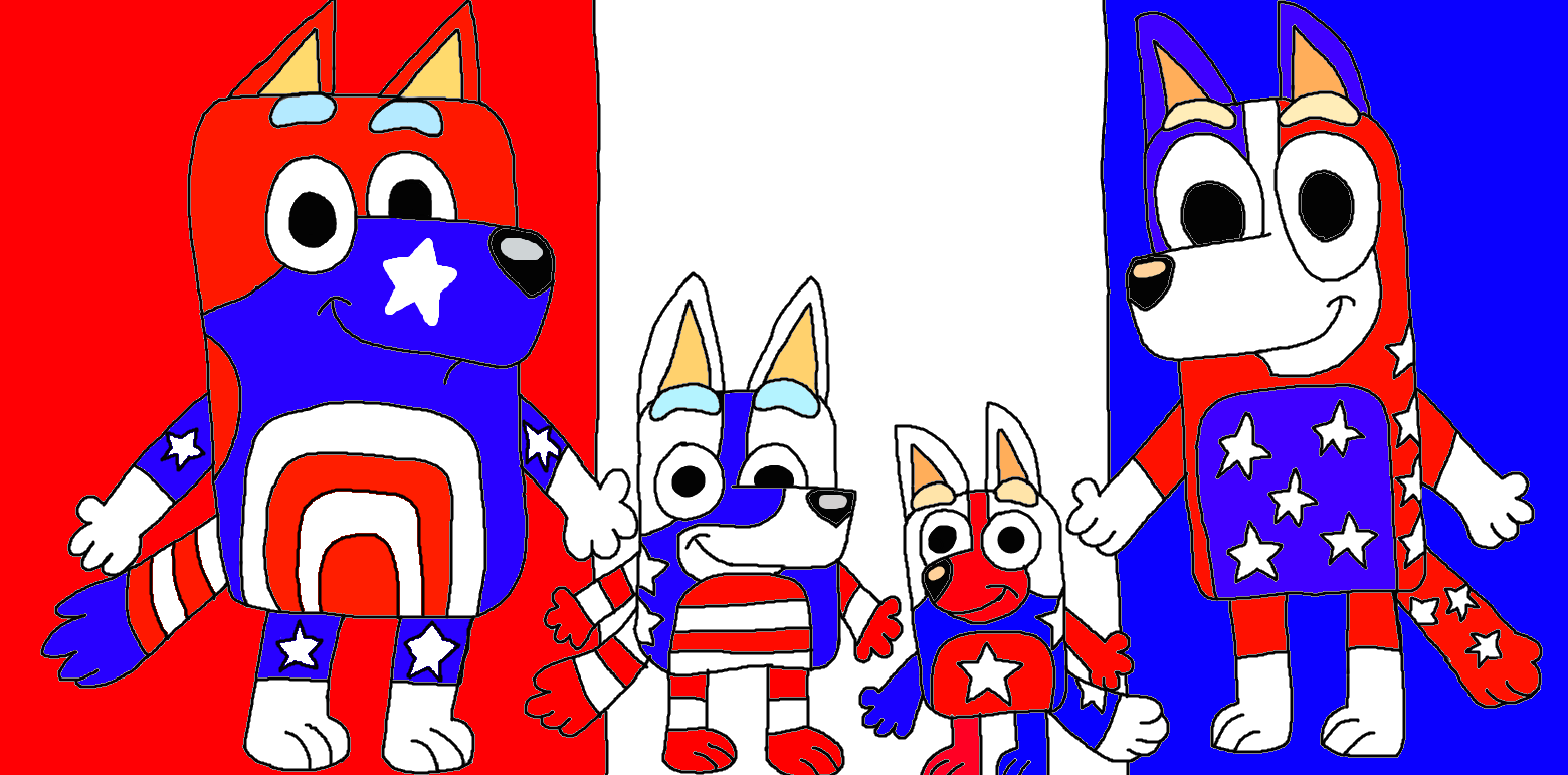 Red, White, And Bluey by FurryJori on DeviantArt