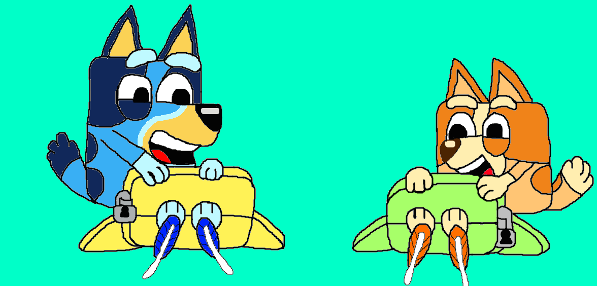 Bluey And Bingo Tickled by FurryJori on DeviantArt