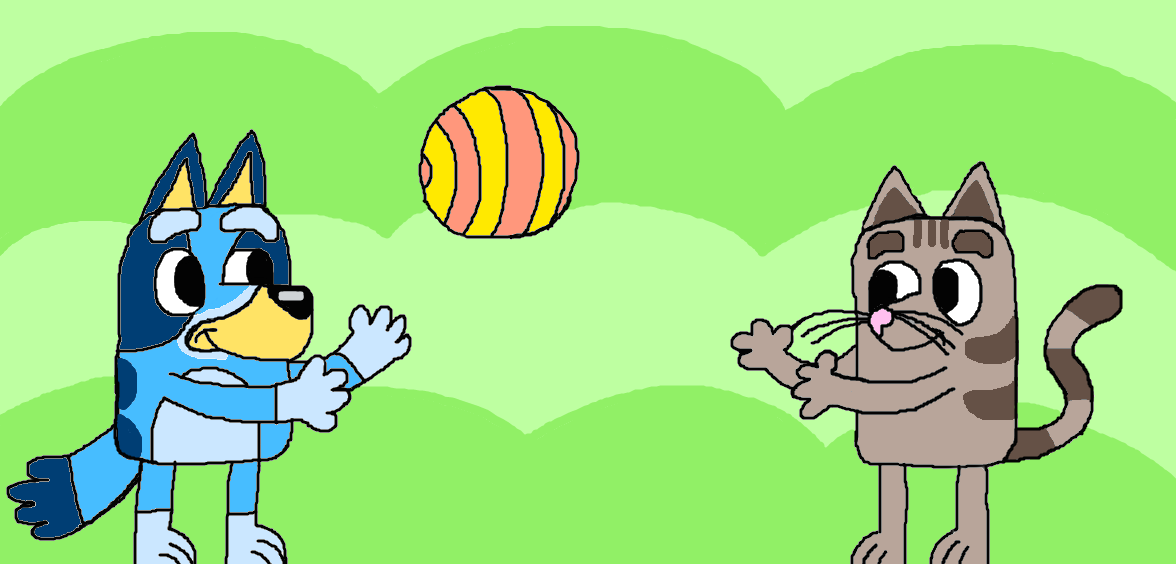If Bluey Met A Cat by FurryJori on DeviantArt