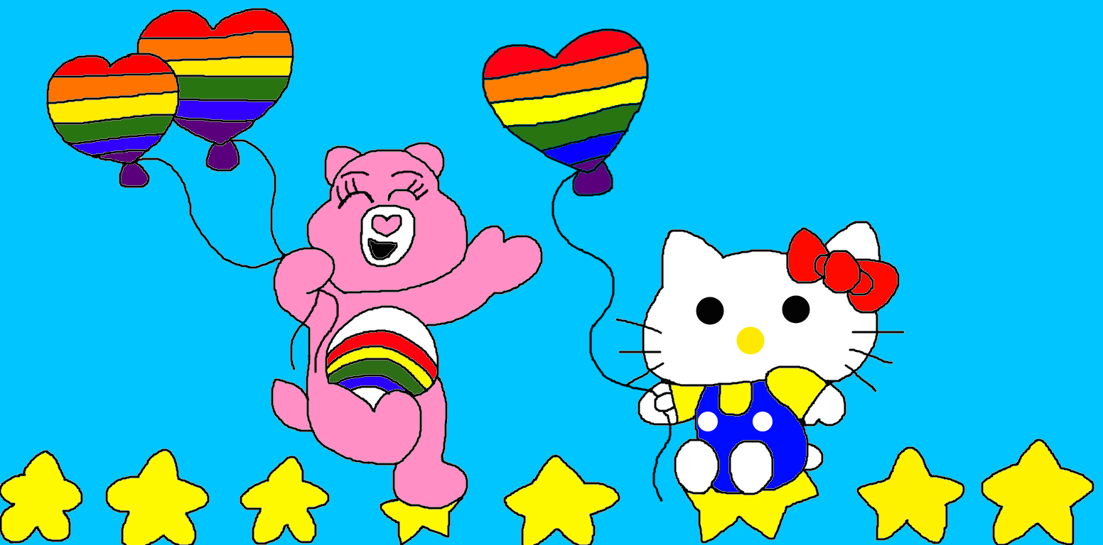 Cheer Bear Meets Hello Kitty by FurryJori on DeviantArt