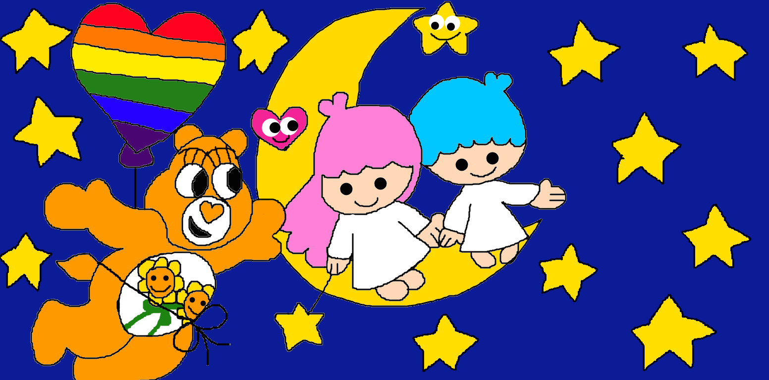 Friend Bear Meets The Little Twin Stars by FurryJori on DeviantArt