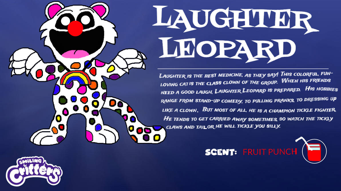 Smiling Critters OC Laughter Leopard by FurryJori on DeviantArt