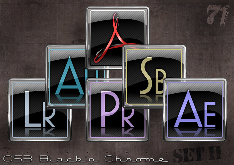 CS3 Black'n Chrome SET II by aurel71 on DeviantArt