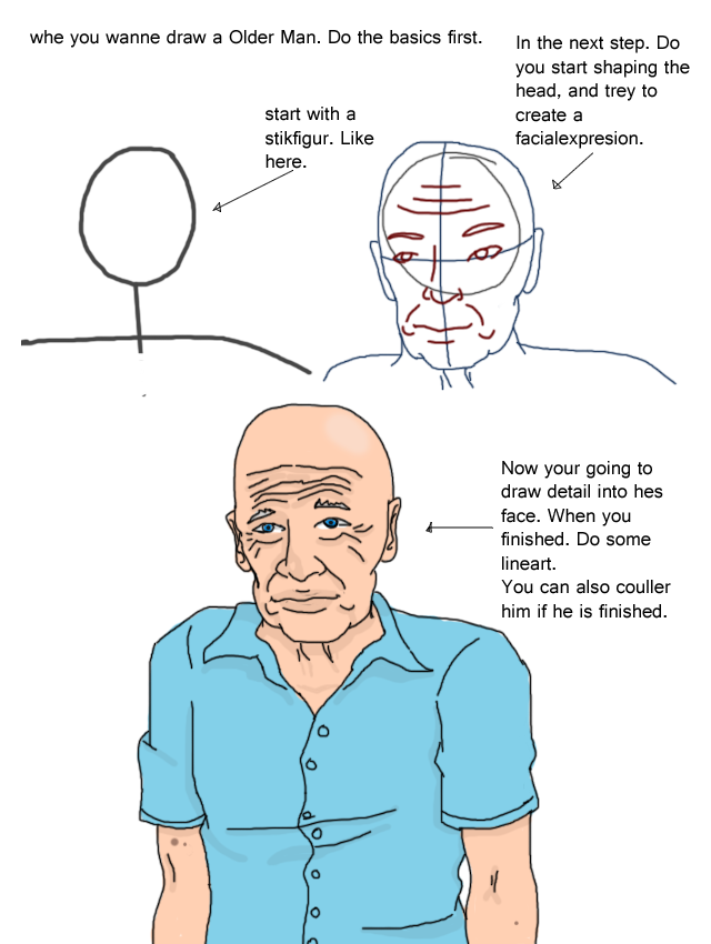 How To Draw A Olderman by greentigergirl on DeviantArt