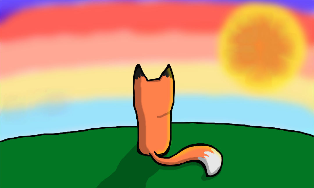 Fox Sunset by LittleArtsyFox on DeviantArt