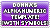 DONNA'S ALPHANUMERIC TEMPLATE! (WITH SYMBOLS) by stasher-dragon on ...