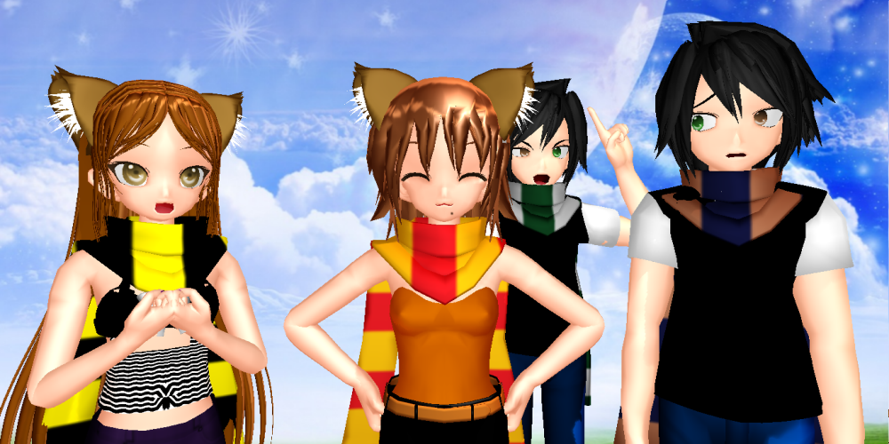 MMD Hogwarts Scarves DL by Manga-Lauren on DeviantArt