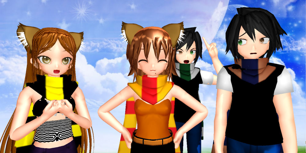 MMD Hogwarts Scarves DL by Manga-Lauren on DeviantArt