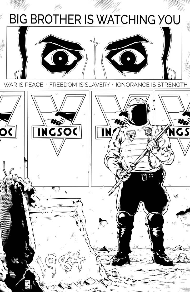 1984 George Orwell Digital Inks by Jason-Lenox on DeviantArt