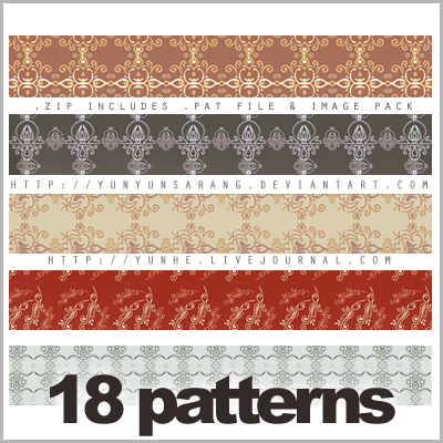 18 patterns - set 1 by yunyunsarang on DeviantArt