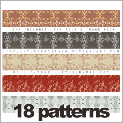18 patterns - set 1 by yunyunsarang on DeviantArt